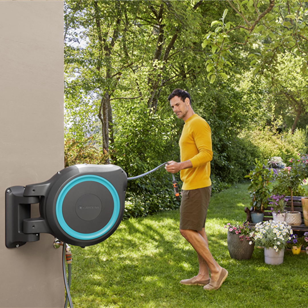 Dévidoir automatique mural RollUp XL 35 m - Gardena